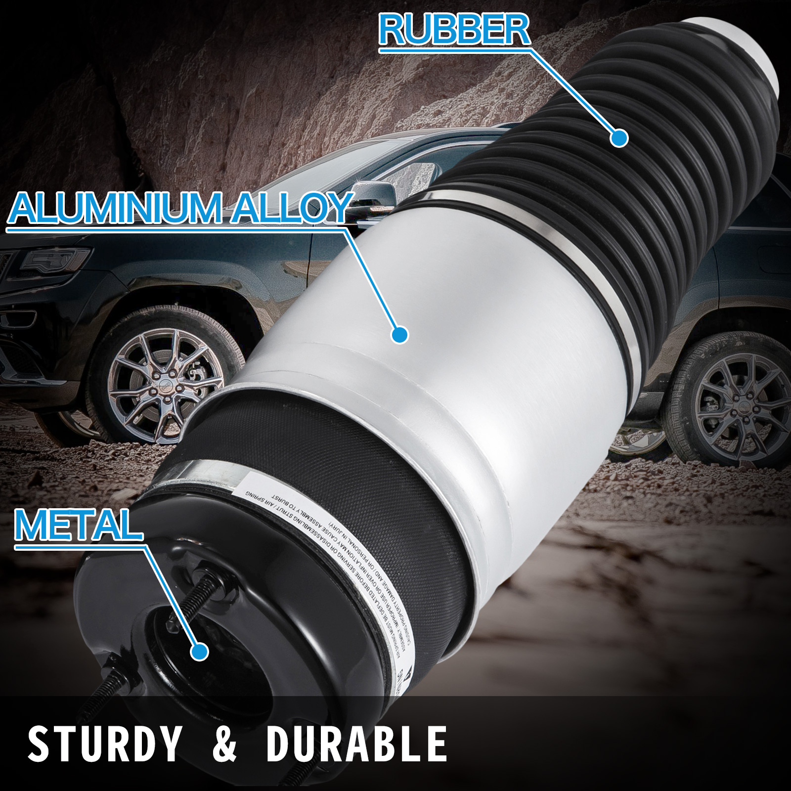 Pair Front Air Suspension Repair Kits Fit 11-15 Jeep Grand Cherokee ...