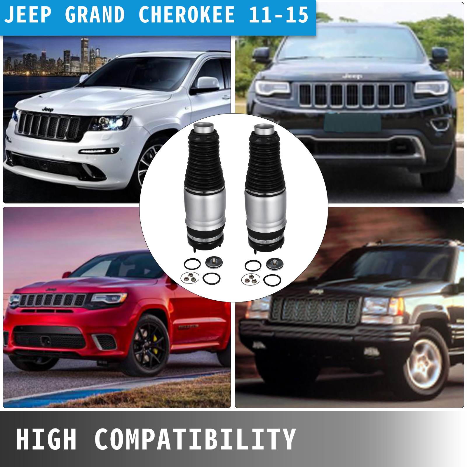 Pair Front Air Suspension Repair Kits Fit 11-15 Jeep Grand Cherokee ...