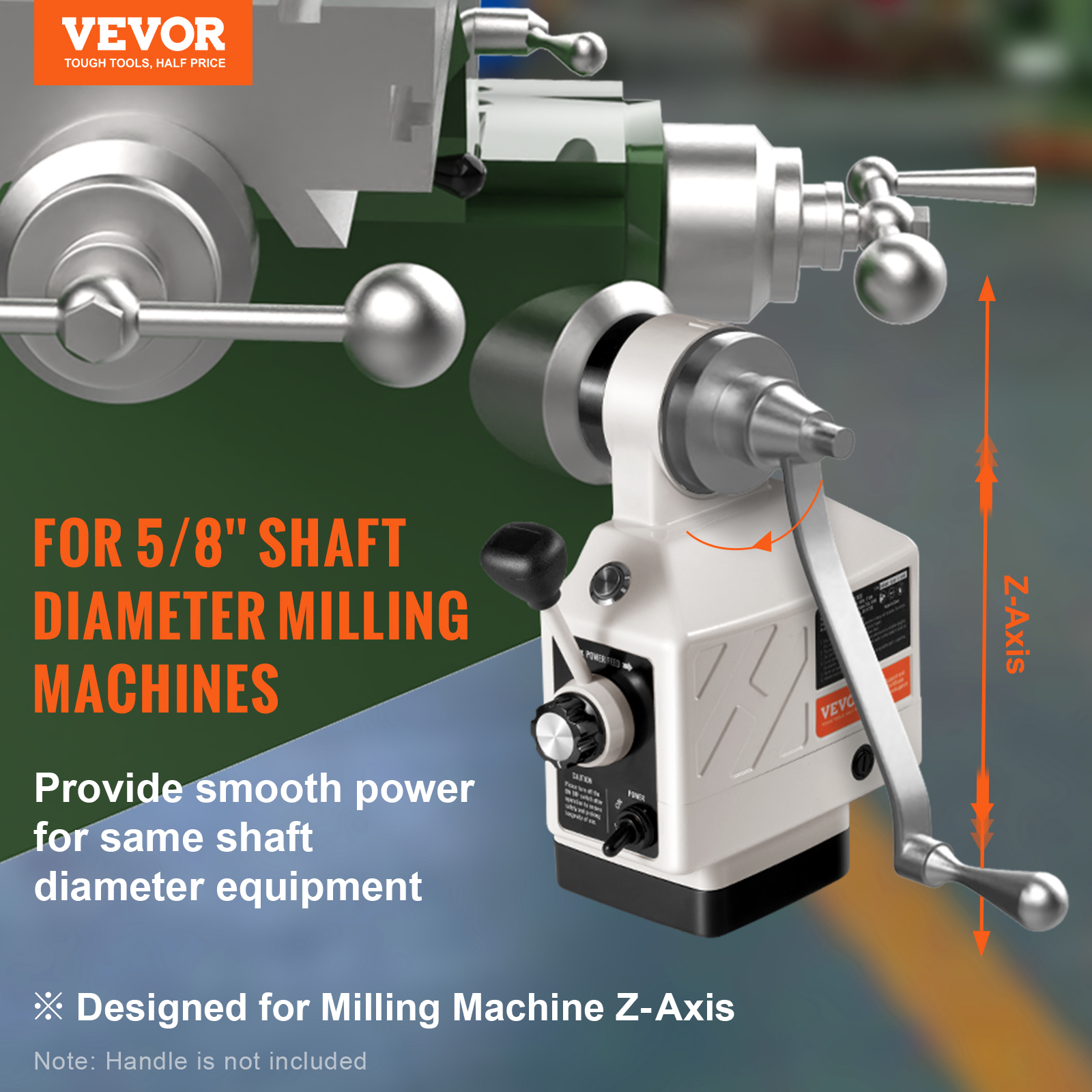 VEVOR X-Axis/Z-Axis Power Feed Table Mill for Milling Machine 450/150 ...