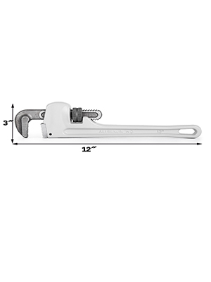VEVOR 12Inch Aluminum Straight Pipe Wrench Ideal for 1/2to 1-1/2inch ...