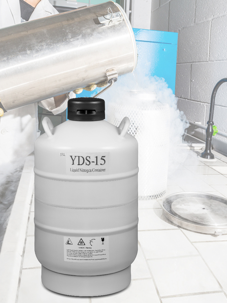 15L Liquid Nitrogen Storage Tank Static Cryogenic Container with 6 ...