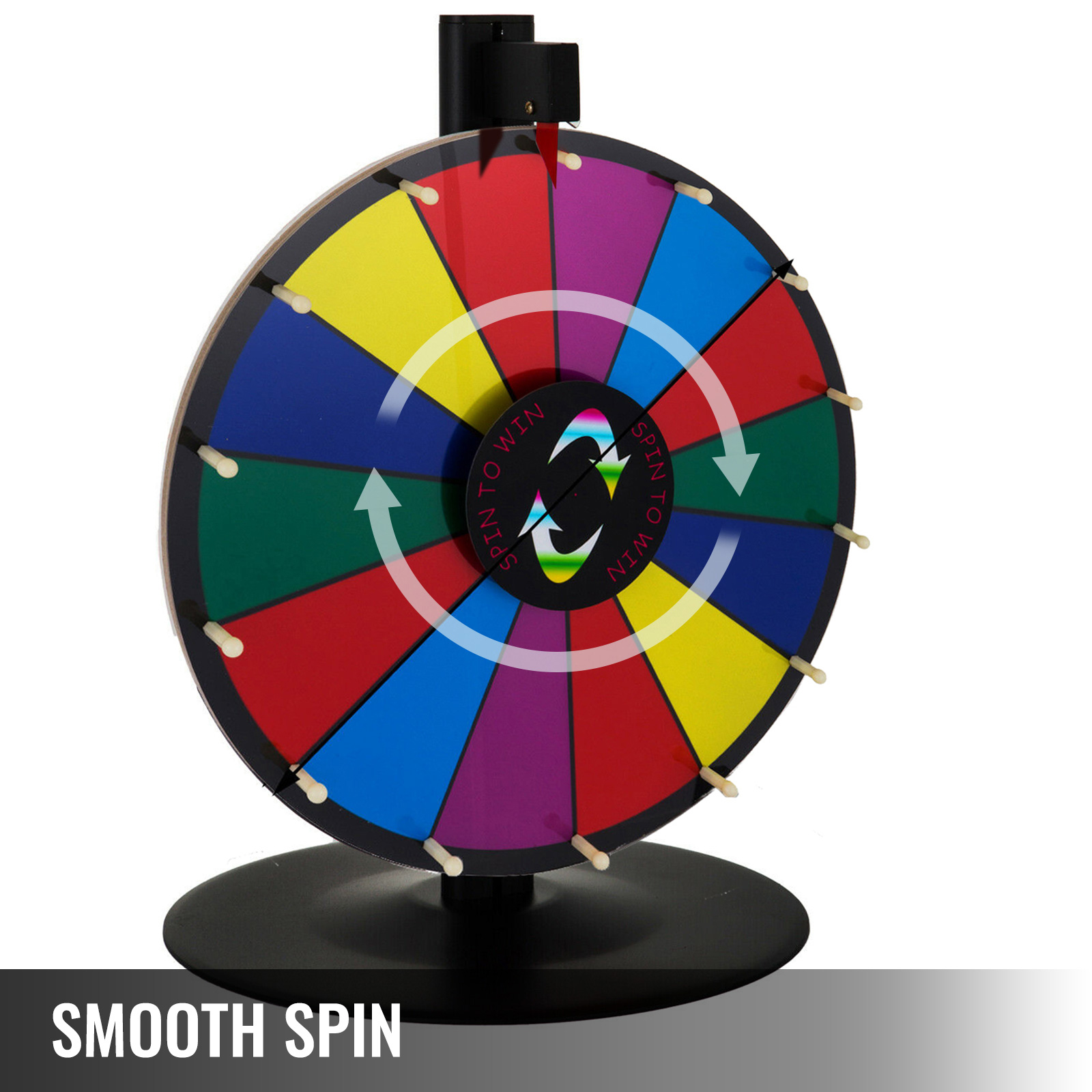 15" Tabletop Color Prize Wheel Spinnig Game Trade Show Fortune Mark Pen ...