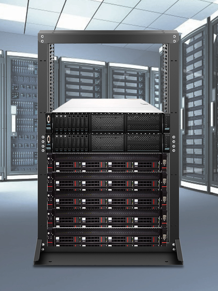 Vevor Open Frame Server Rack Network Server Rack 18u 2 Post 19" Steel ...