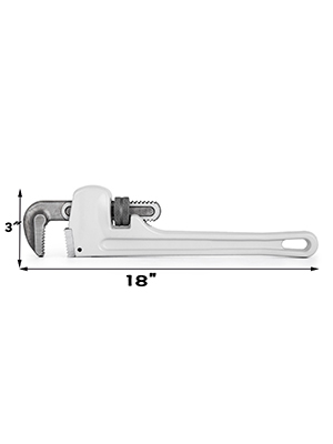 18" Large Aluminum Pipe Wrench Straight Head Adjustable Plumbing ...
