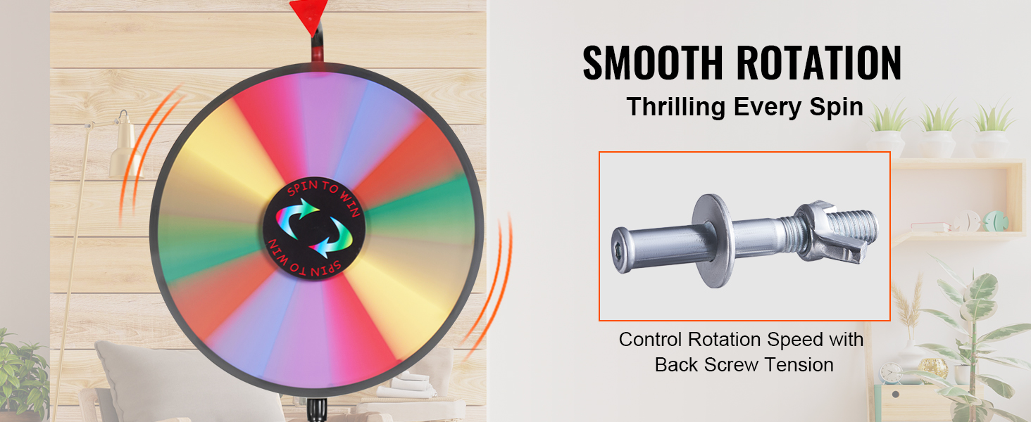 Mophorn 18 Inch Spinning Prize Wheel, 14 Slots with Adjustable Stand ...