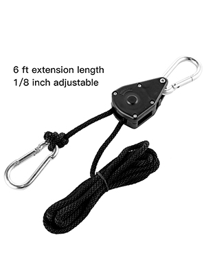 VEVOR Light Hangers Adjustable 3-Pair Rope Clip Hanger 1/8 Inch Grow ...