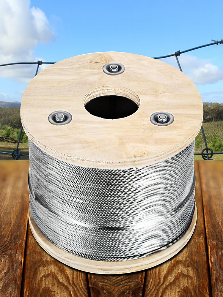 Cable Wire Rope Stainless Steel 328ft 0.125in 1x19 Cable Railing | VEVOR CA