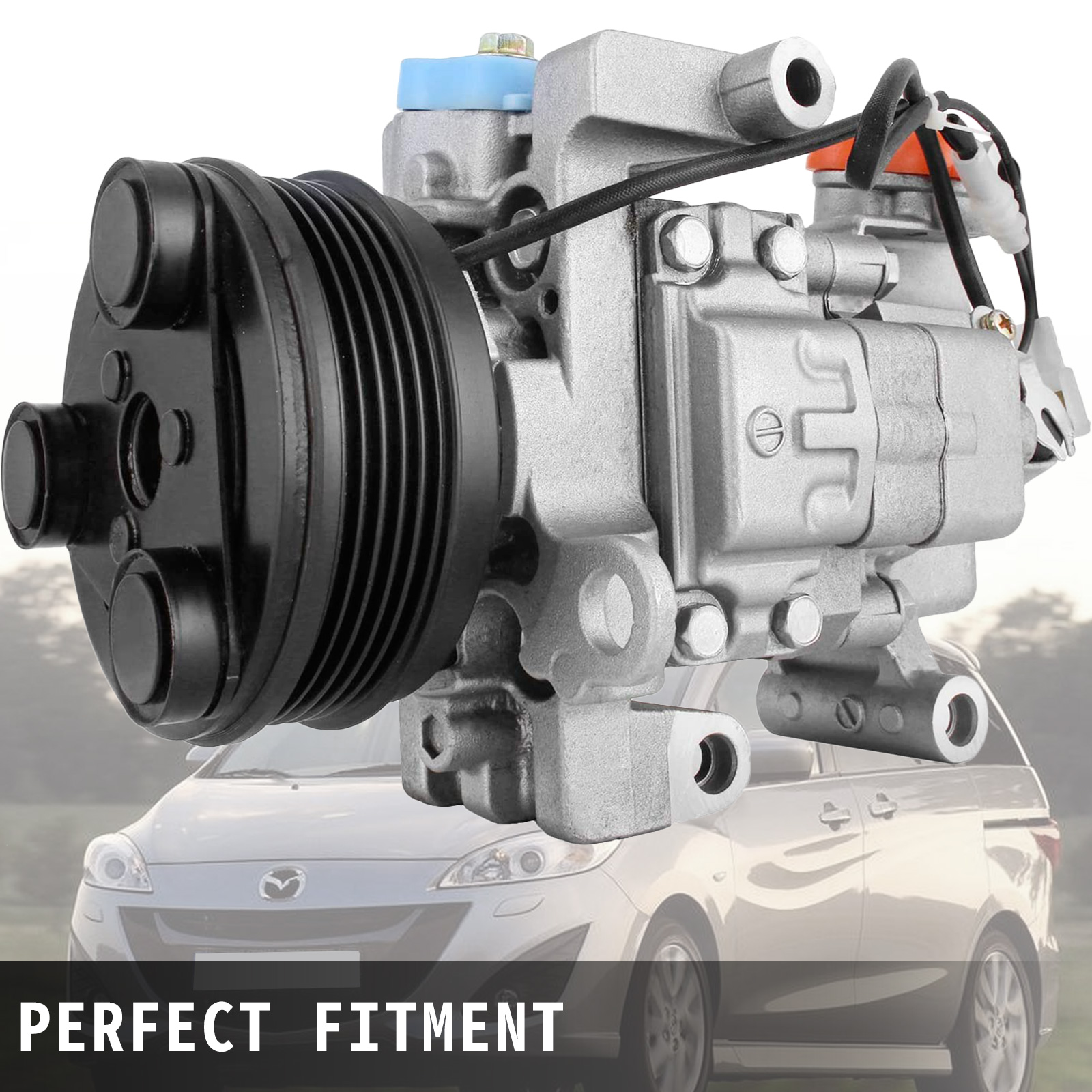VEVOR CC4361450E A/C Compressor for 2004-2009 2010 for Mazda 3, 3 Sport ...