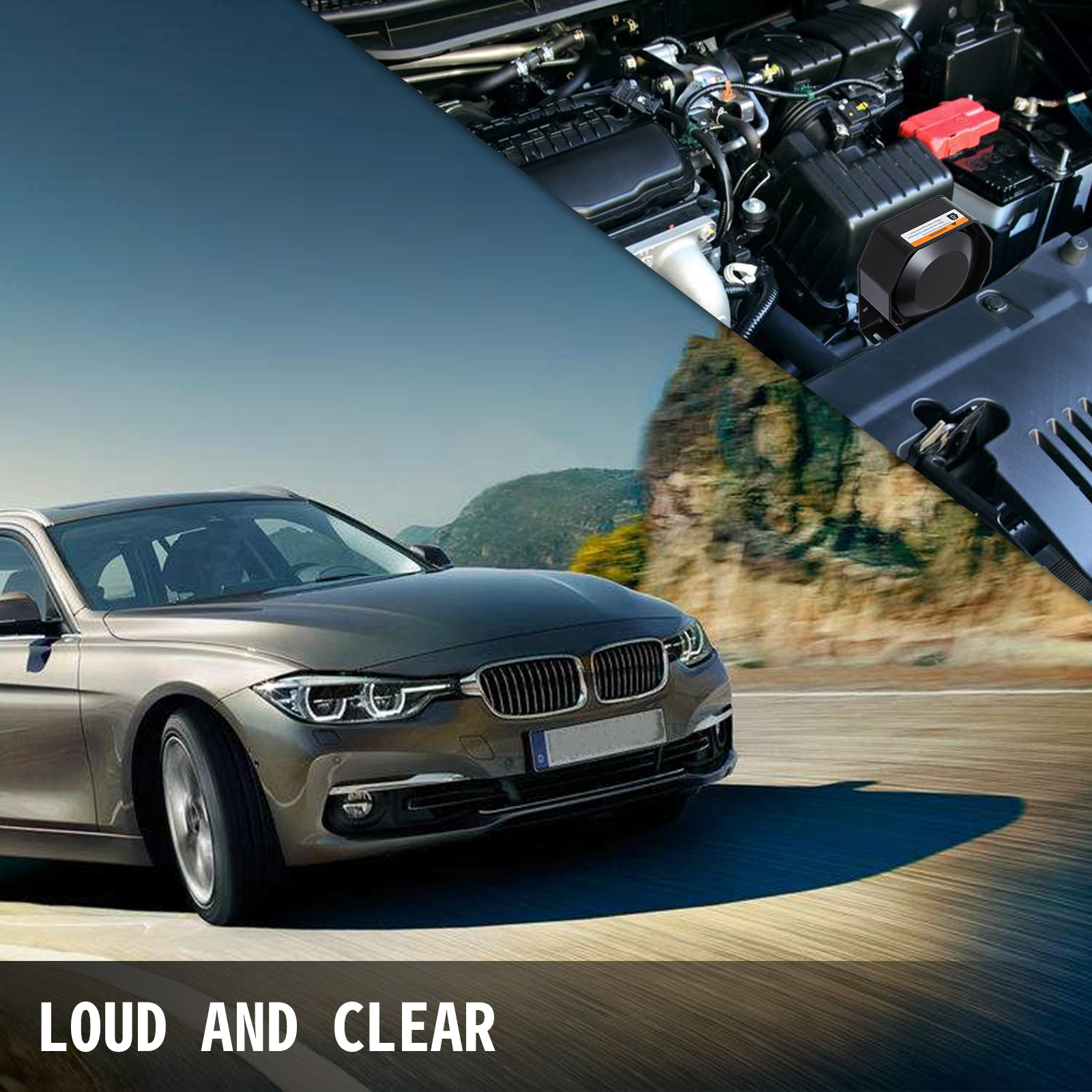 VEVOR 200W Siren Bundle 8 Tones Emergency Warning Siren with PA Speaker ...