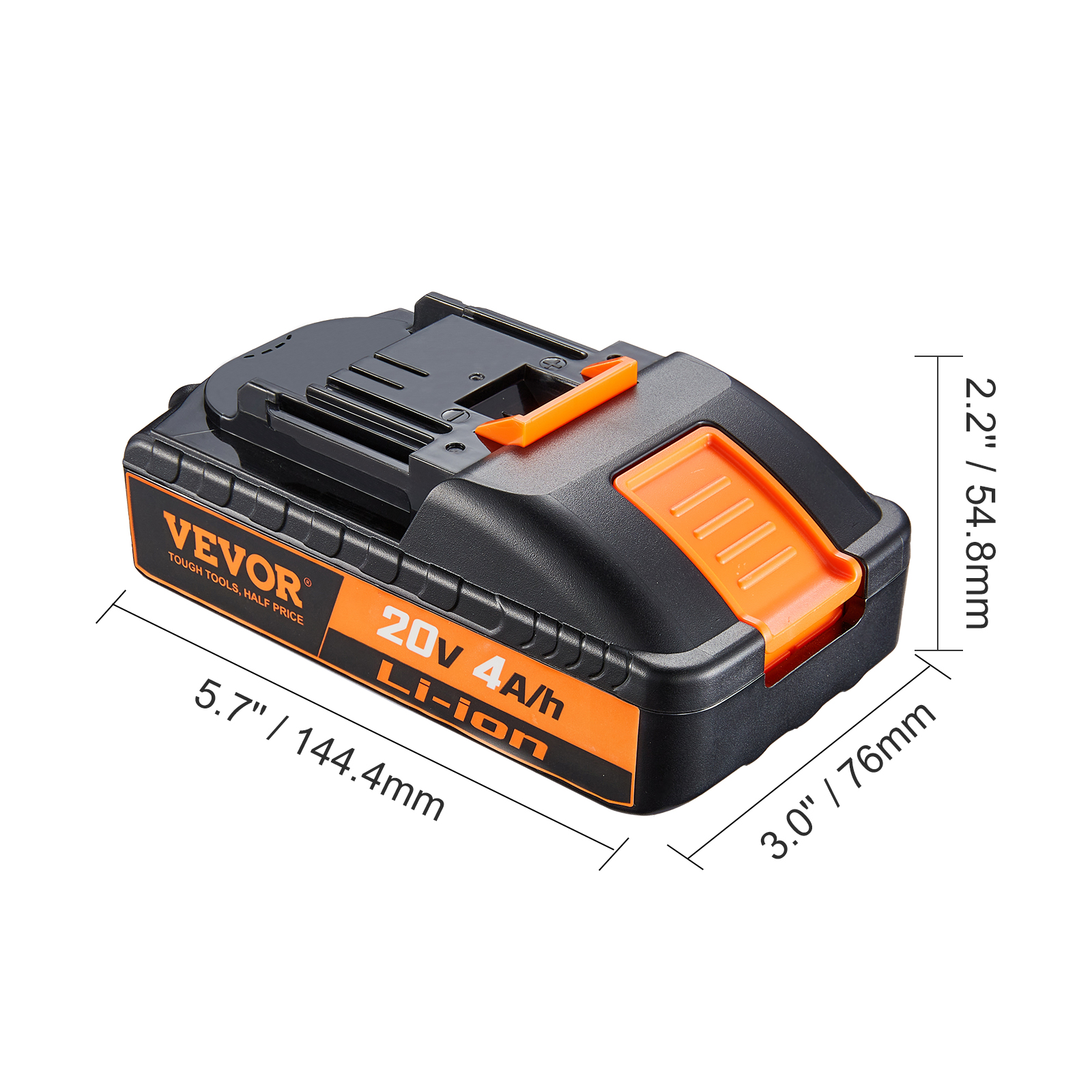 VEVOR Batterie pour Outil Sans Fil Lithium-ion 20 V 4,0 Ah Batterie de ...