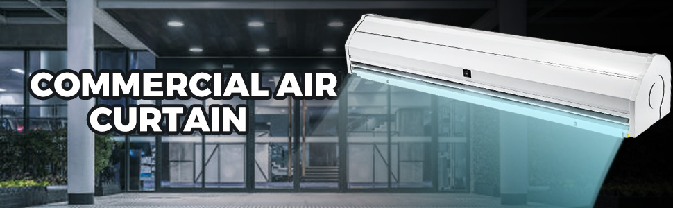 VEVOR 47 Inch Air Curtain, 2 Speeds 891 CFM Commercial Indoor Air ...