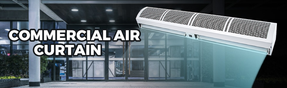 VEVOR 59 Inch Air Curtain, 2 Speeds 2285/2515 CFM Commercial Indoor Air ...