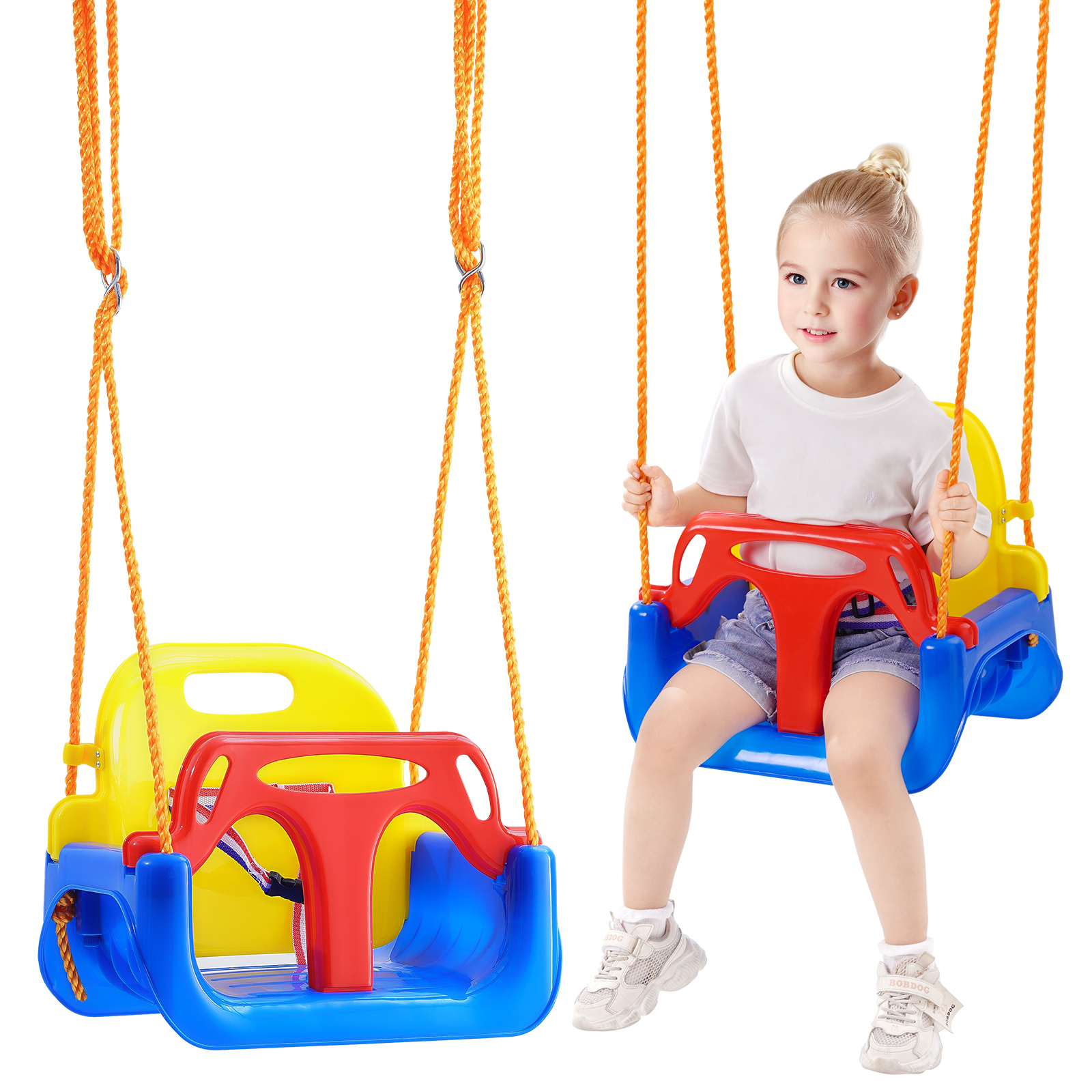 VEVOR Toddler Swing Seat Tree/Saucer/ Platform/High Back Swing for Kids ...