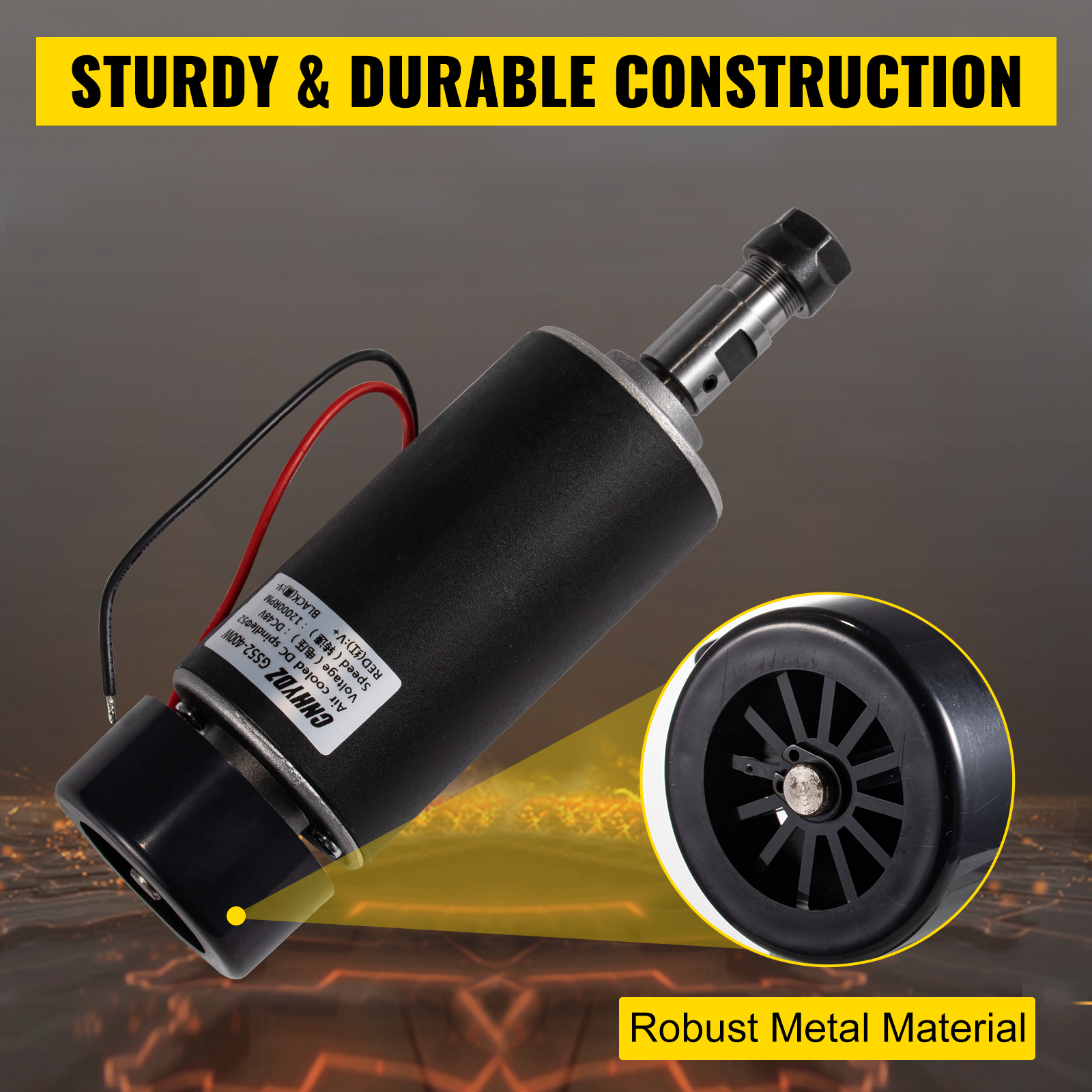 CNC 0.4KW Brushed Spindle Motor ER11 & Mach3 PWM Controller & Mount ...