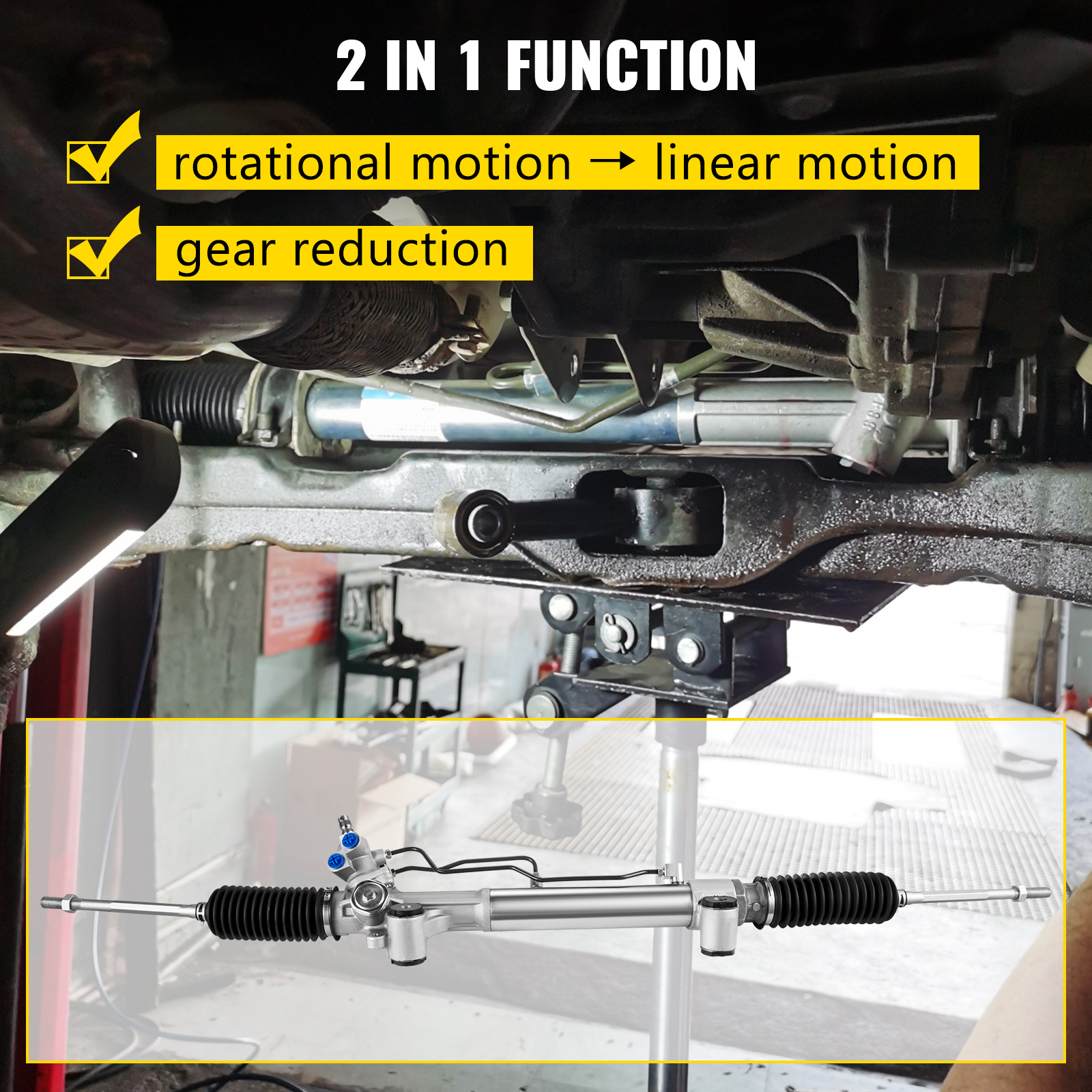 VEVOR RHD Power Steering Rack Pinion Toyota Hilux Kun25 26 36 GGN25 4wd ...