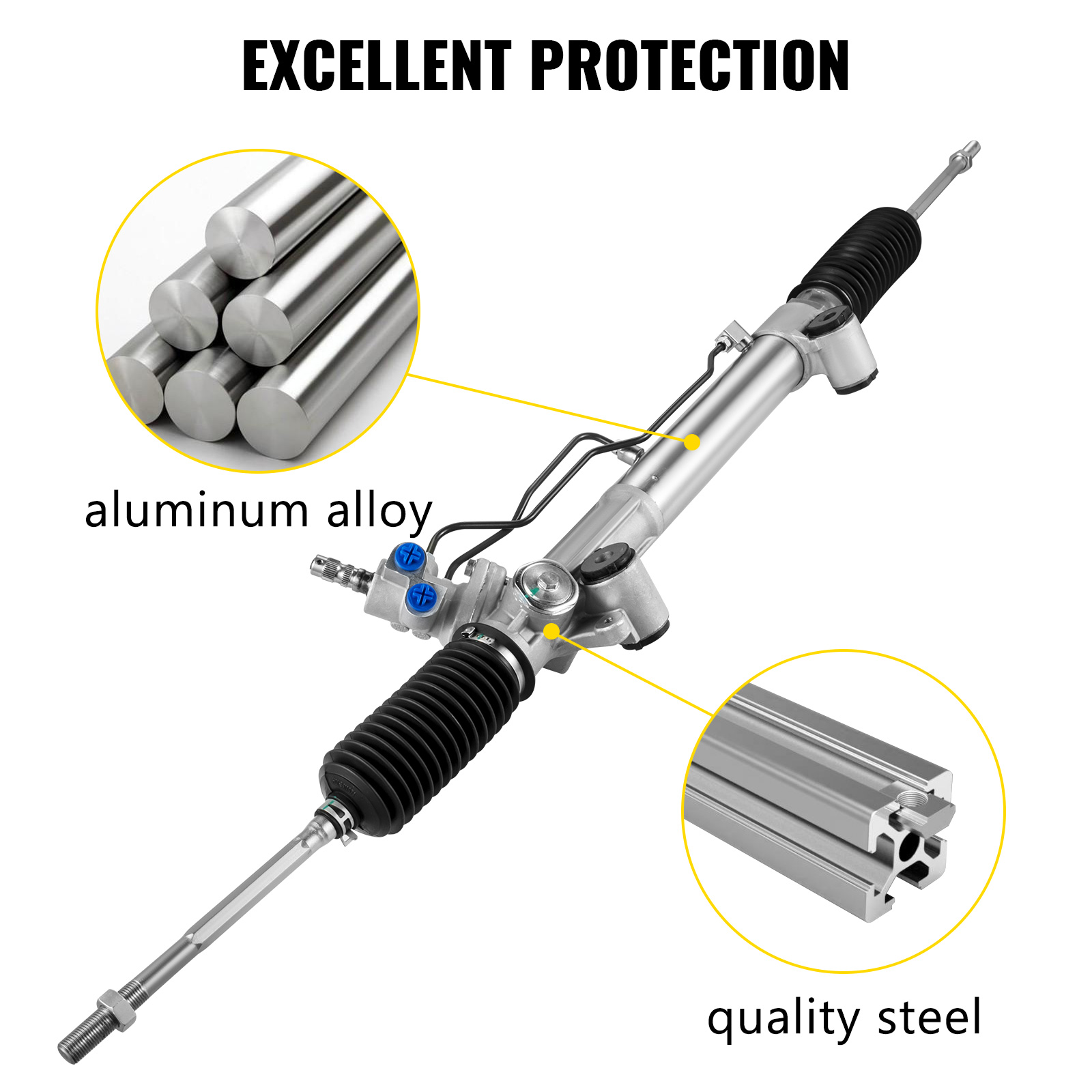 VEVOR RHD Power Steering Rack Pinion Toyota Hilux Kun25 26 36 GGN25 4wd ...