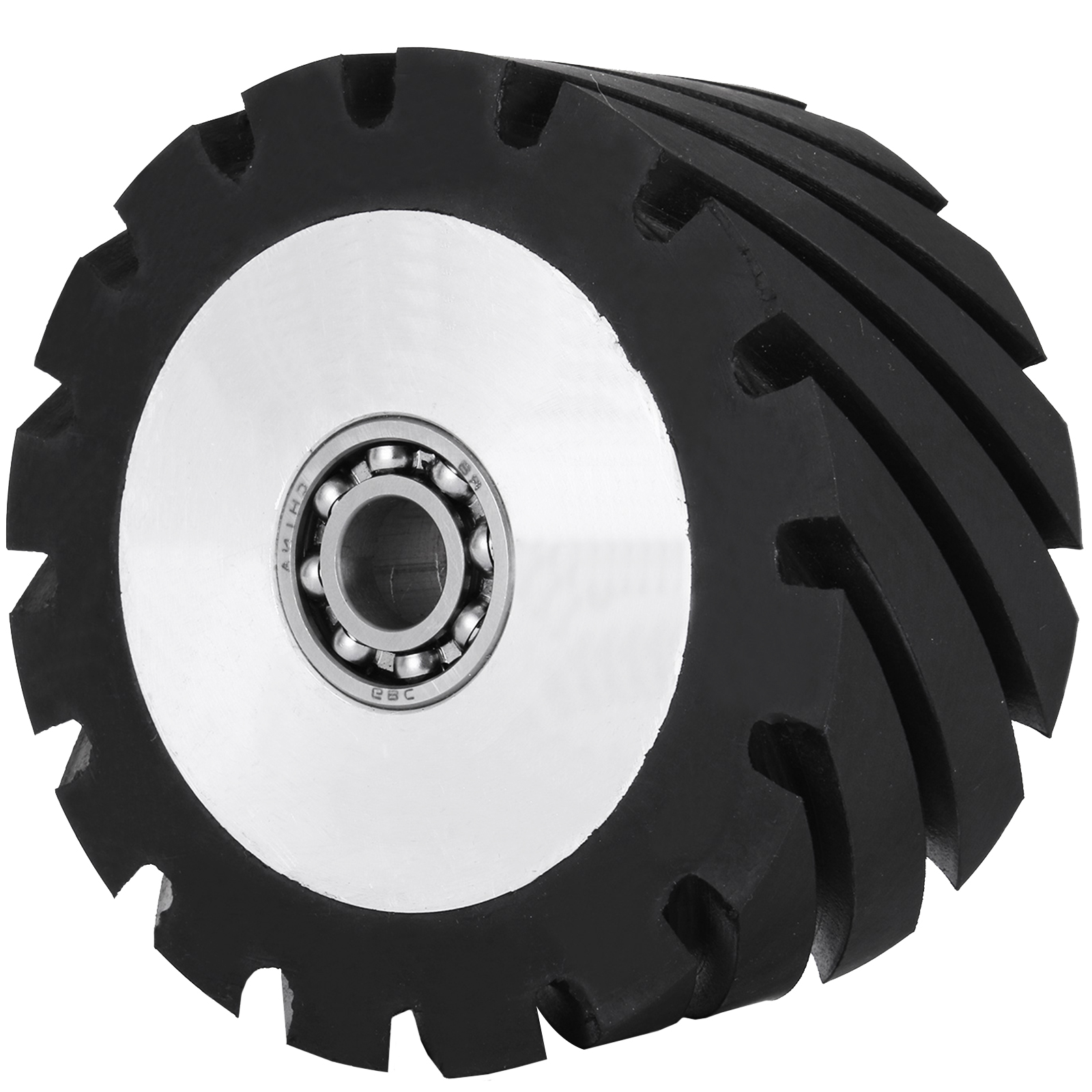 Belt Grinder Rubber Wheel For 2" X 82" Grinder , 4" Serrated Contact ...