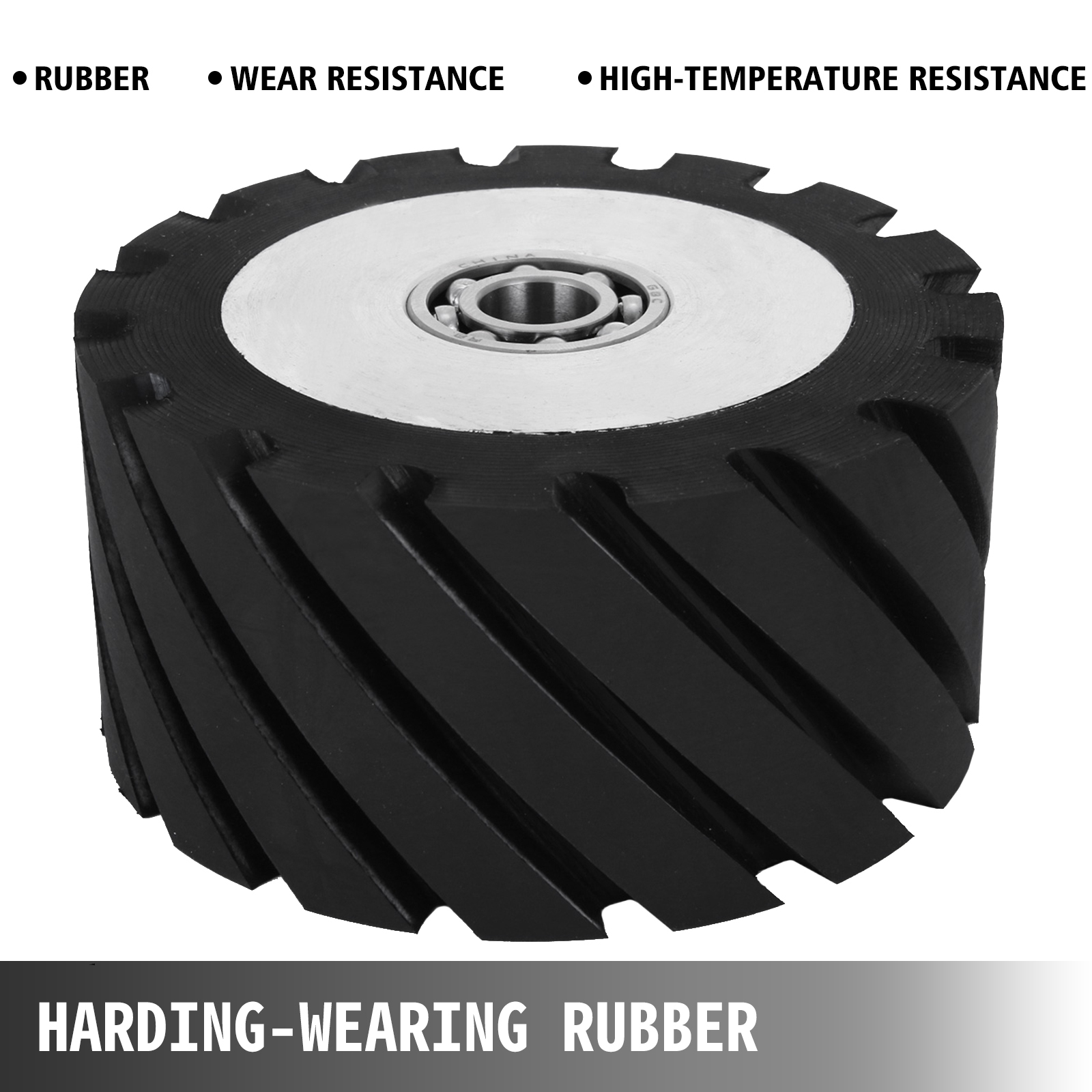 Belt Grinder Rubber Wheel For 2" X 82" Grinder , 4" Serrated Contact ...