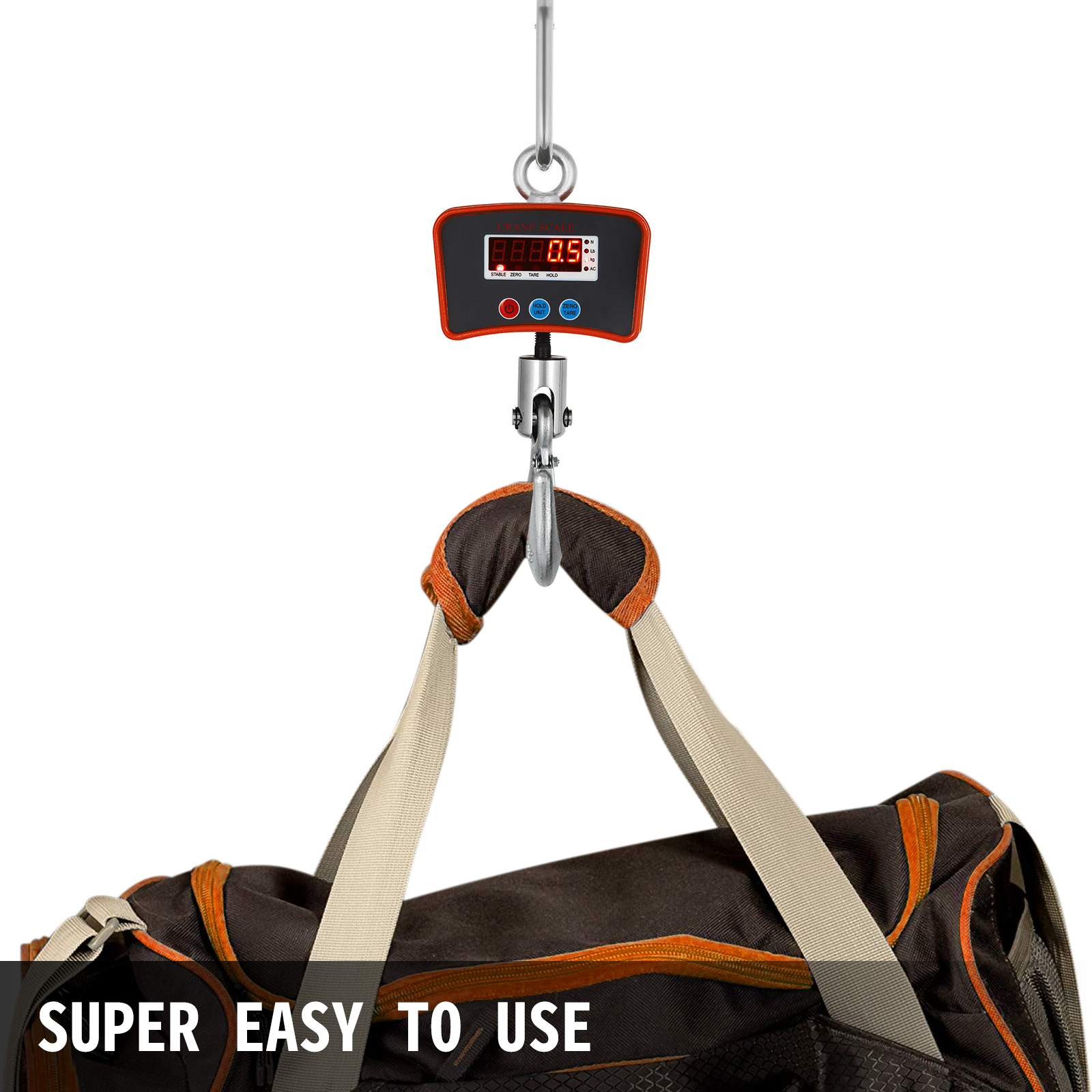 VEVOR 500KG 1100lb-0.5T Hanging Scale Crane Scale Aluminum Digital ...