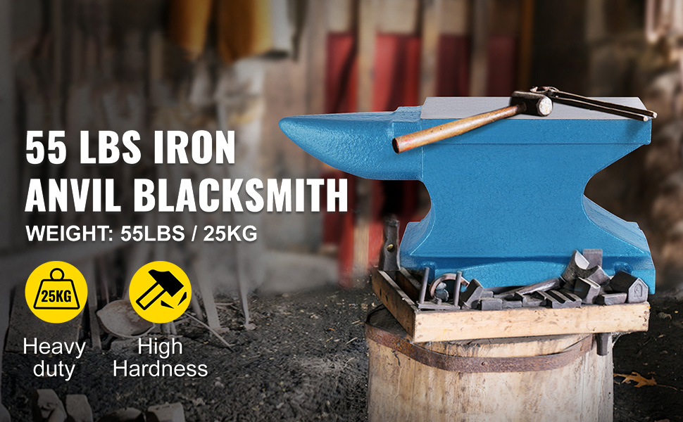 Mophorn Iron Anvil, Blacksmith Anvil 24.9KG/55LBS, Professional ...