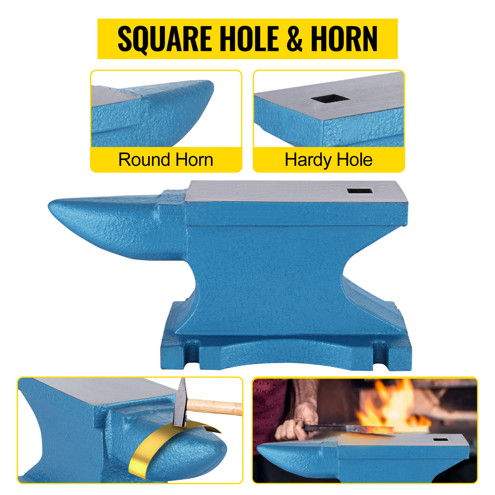 Mophorn Iron Anvil, Blacksmith Anvil 24.9KG/55LBS, Professional ...