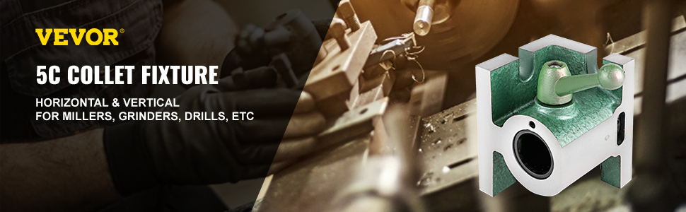 Vevor 5c Collet Fixture Collet Holder Vertical And Horizontal Angle ...