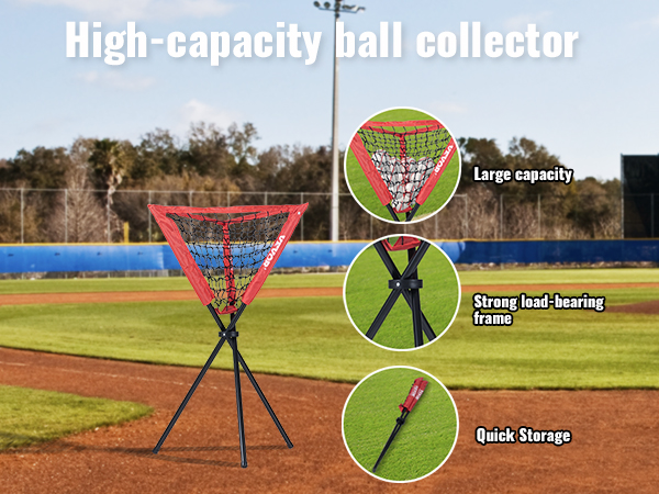VEVOR 7x7 ft Baseball Softball Practice Net, Portable Baseball Training ...