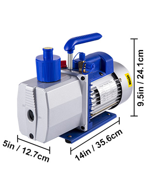 VEVOR Vacuum Pump 9 CFM 1 HP Single Stage Air Conditioning Vacuum Pump ...