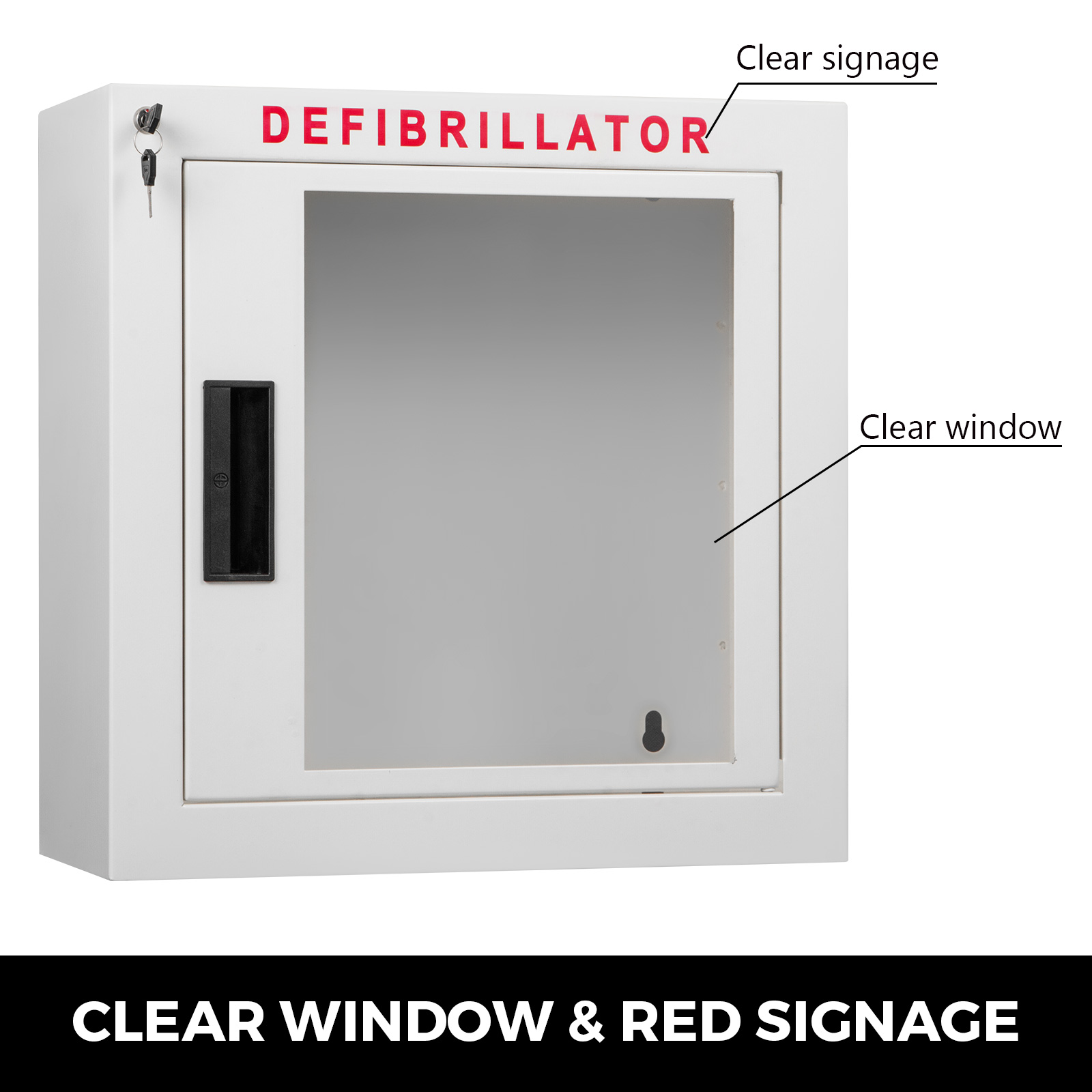 Aed Cabinet Emergency Defibrillator Cabinet With Alarm 15inch Aed Wall ...