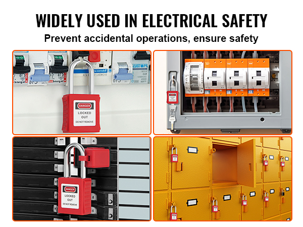 VEVOR Lockout Tagout Locks Set, 10 PCS Red Safety Lockout Padlocks ...