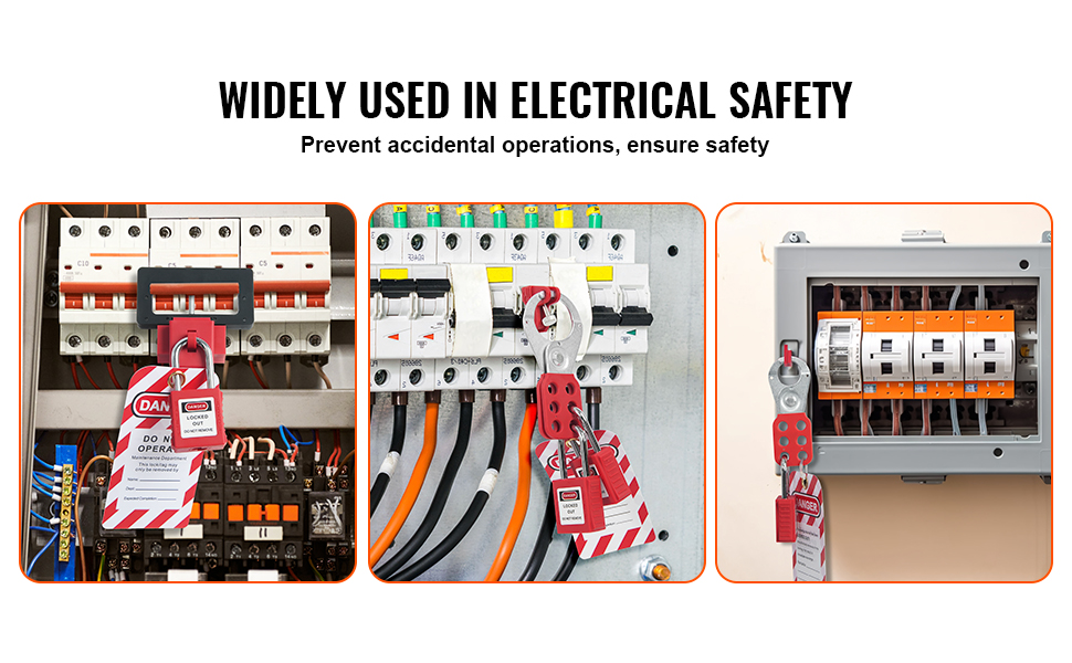 VEVOR Electrical Lockout Tagout Kit, 47 PCS Safety Loto Kit Includes ...