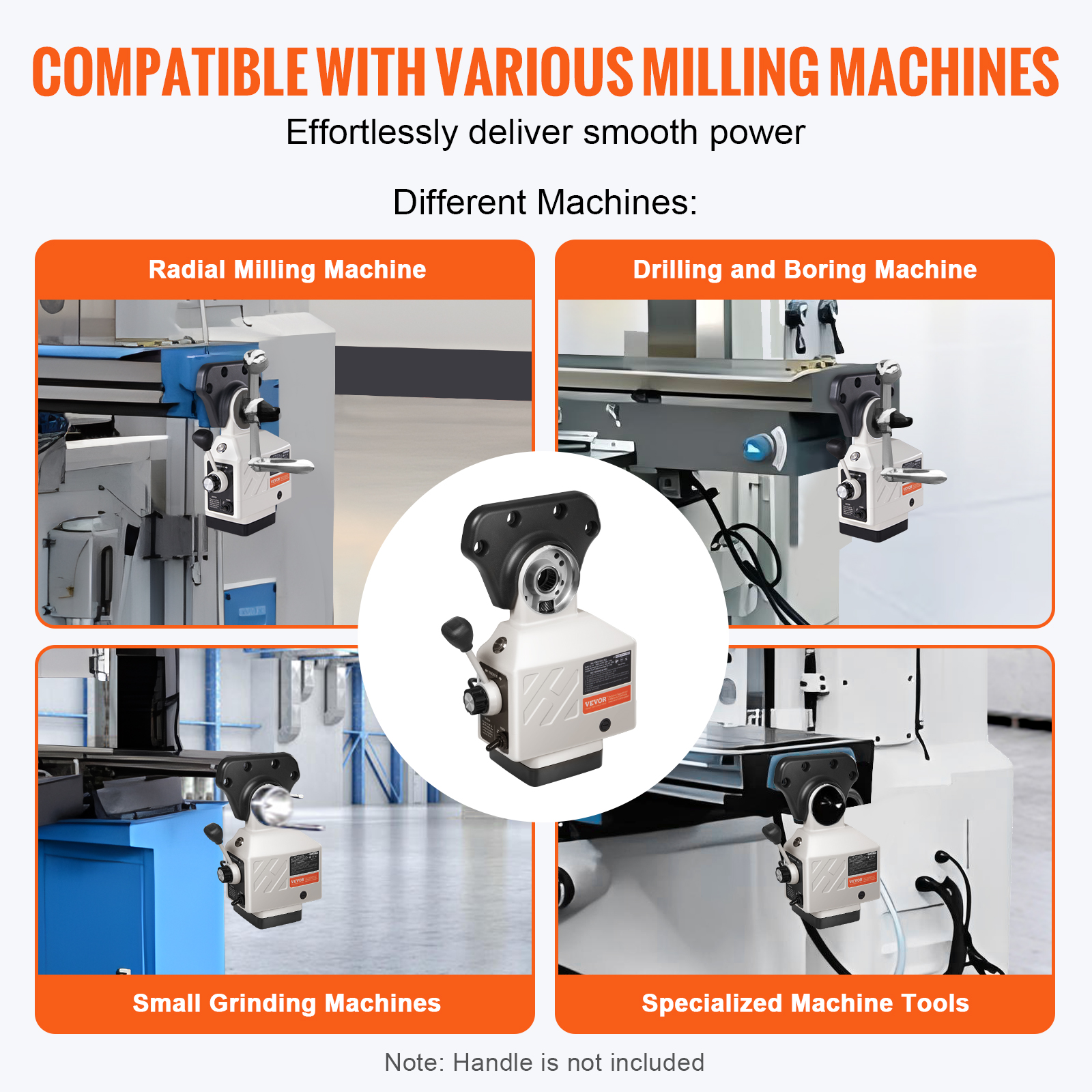 VEVOR X-Axis/Z-Axis Power Feed Table Mill for Milling Machine 450/150 ...