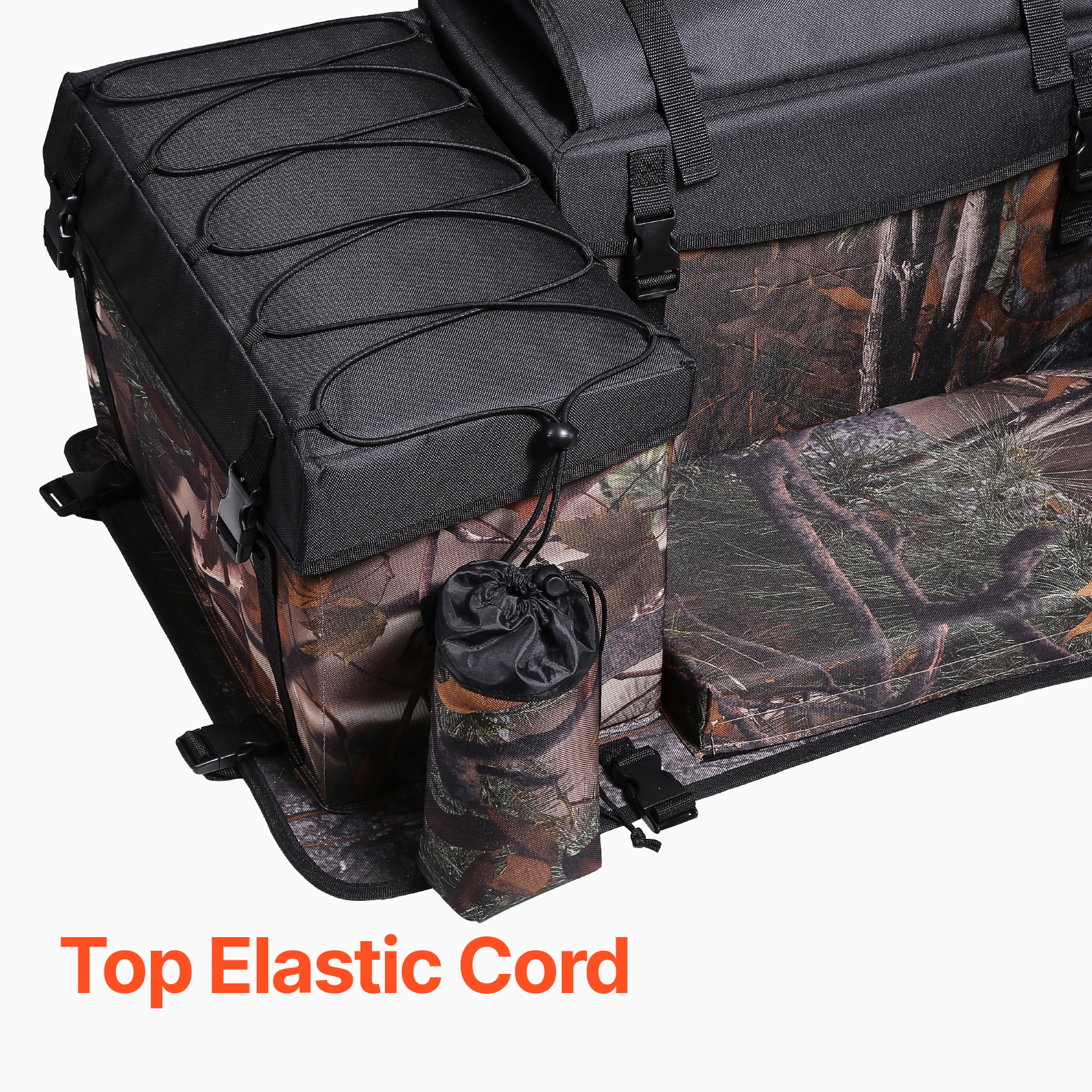 68L ATV Rear Storage Bag 600D Oxford Cloth Rear Cargo Bag with Sponge ...