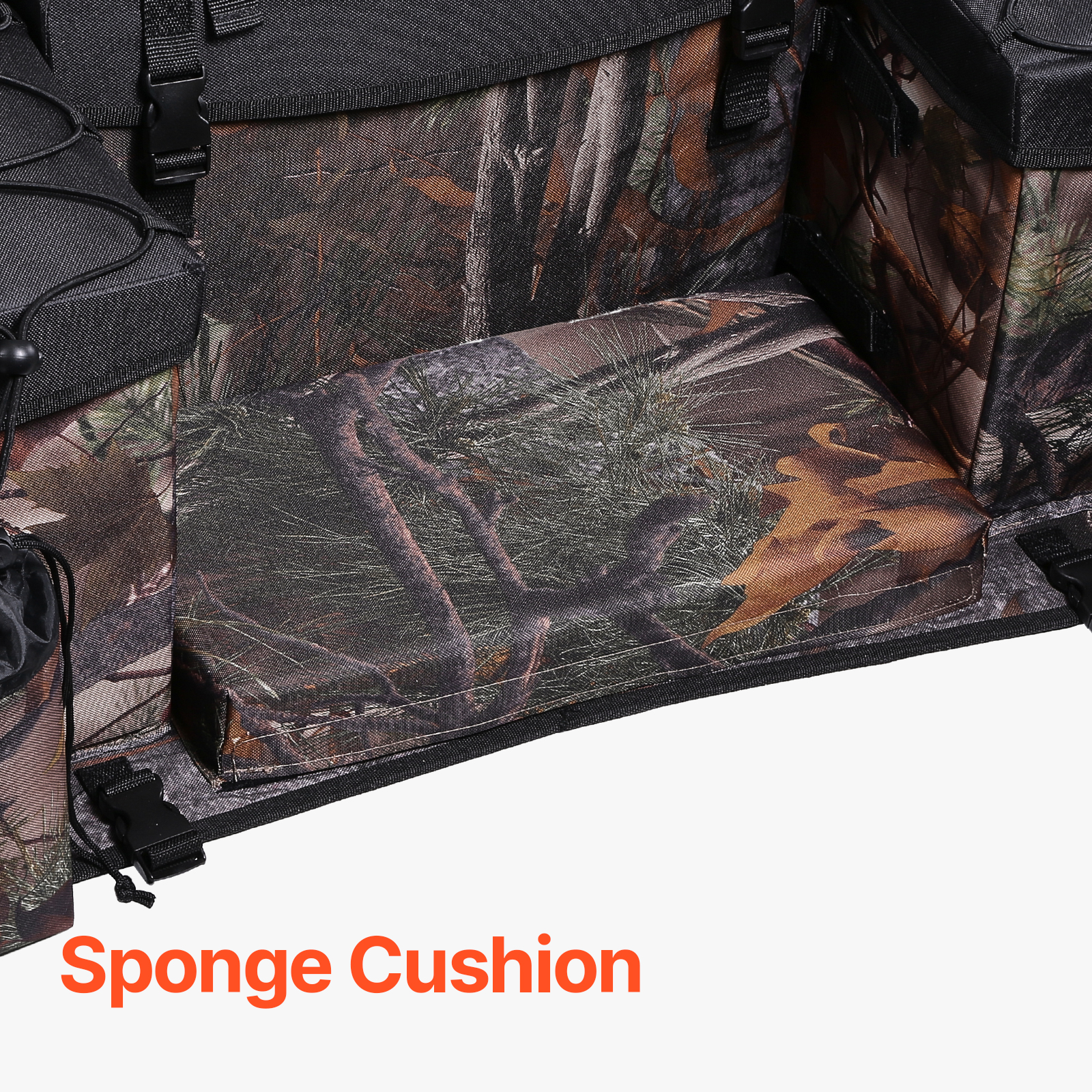 68L ATV Rear Storage Bag 600D Oxford Cloth Rear Cargo Bag with Sponge ...