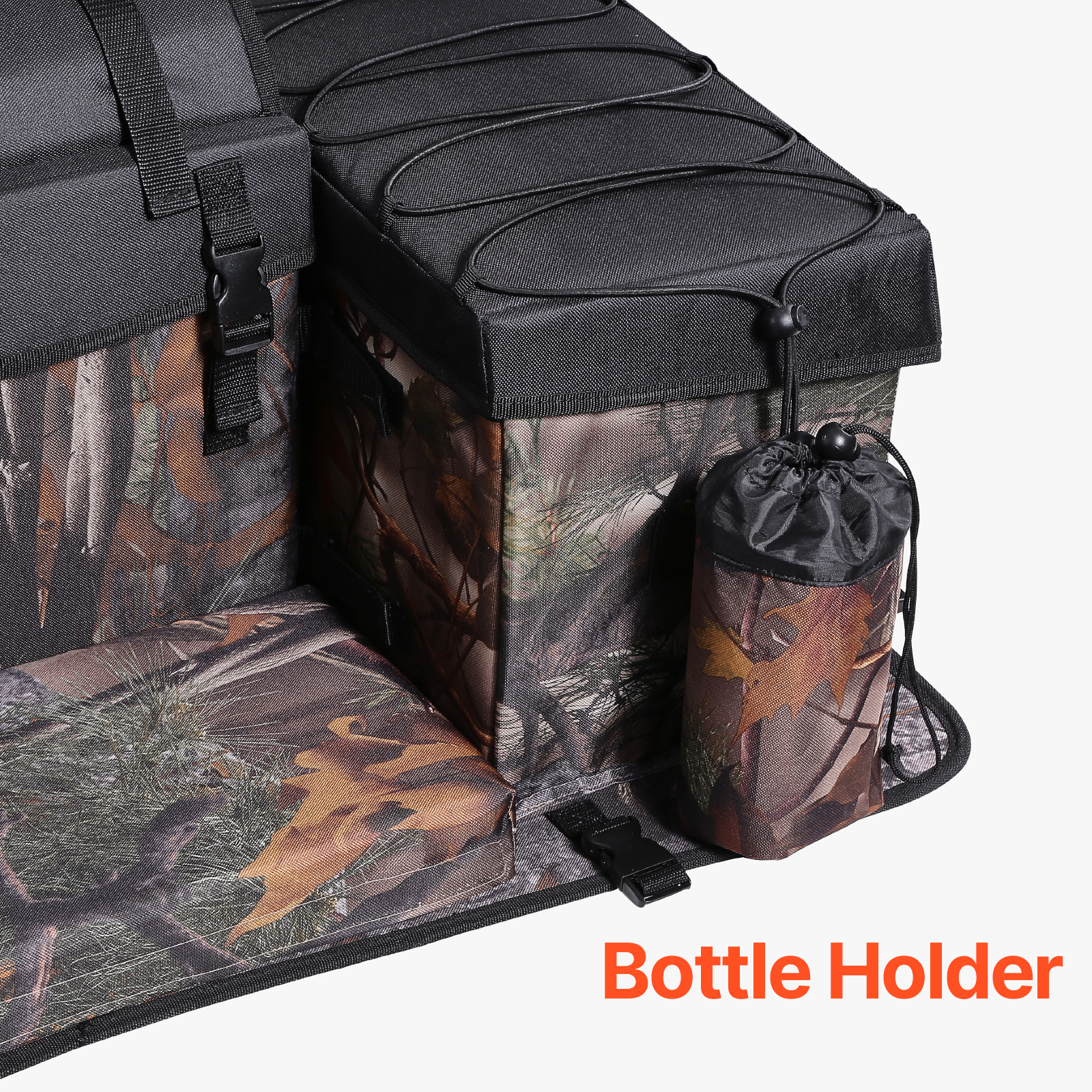 68L ATV Rear Storage Bag 600D Oxford Cloth Rear Cargo Bag with Sponge ...