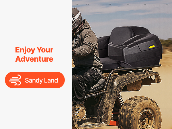 ATV Rear Storage Box Lounger 95L Waterproof ATV Cargo Box with Seat ...