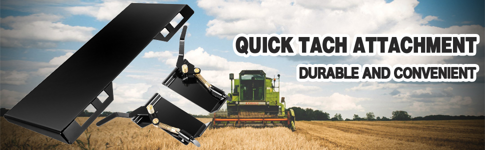 VEVOR Skid Steer Attachment 1/4in Skid Steer Quick Attach Plate Inside ...