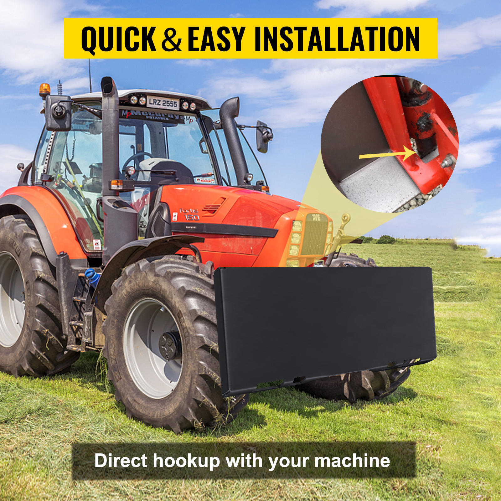 Skid Steer Quick Tach Attachment Mount Plate & Conversion Adapter Latch ...