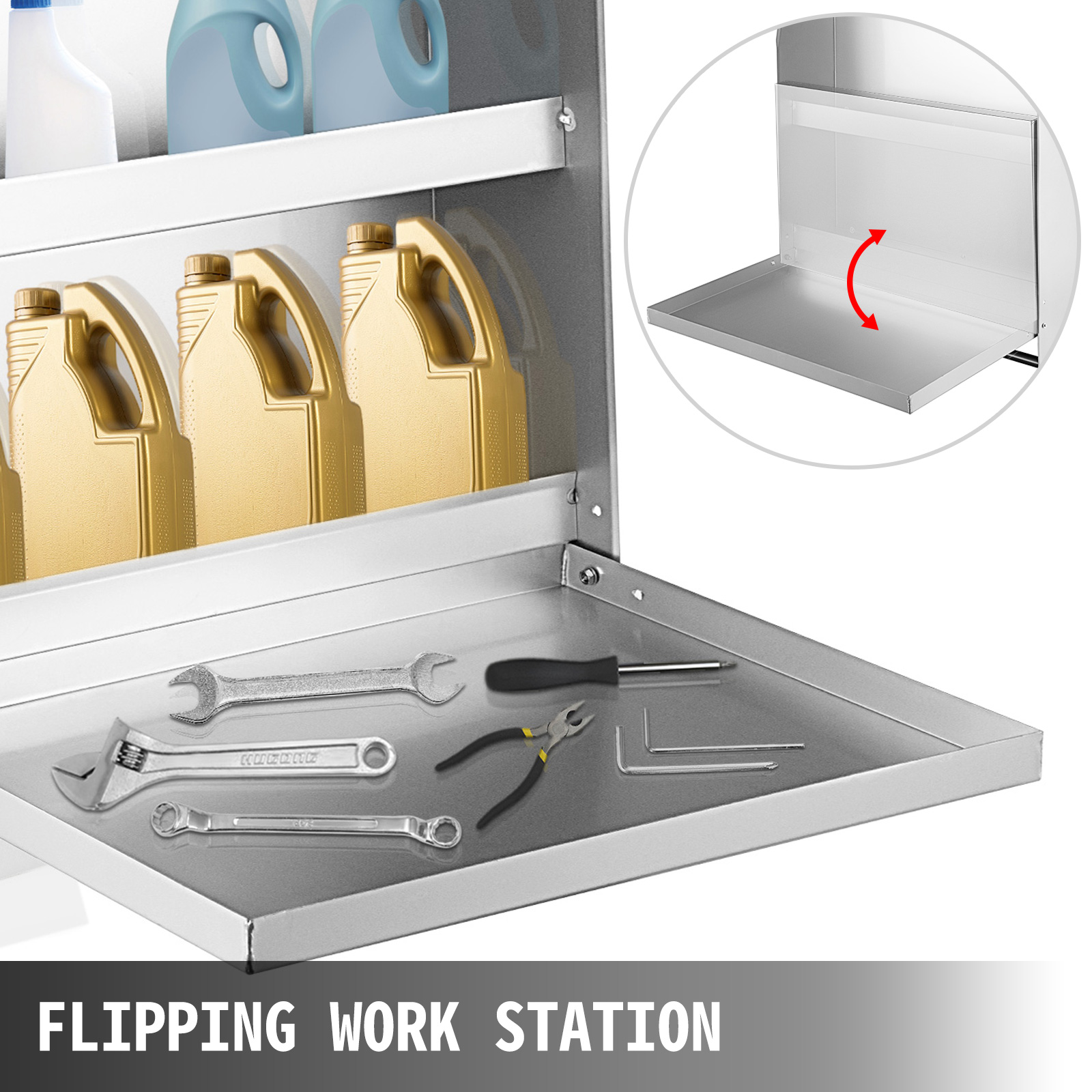 VEVOR Trailer Door Cabinet Trailer Cabinet Aluminum 33.4x26.3x7.2 Inch ...