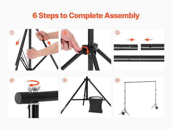 Backdrop Stand Background Stand Kit 10 x 10 ft for Party & Photo Studio ...
