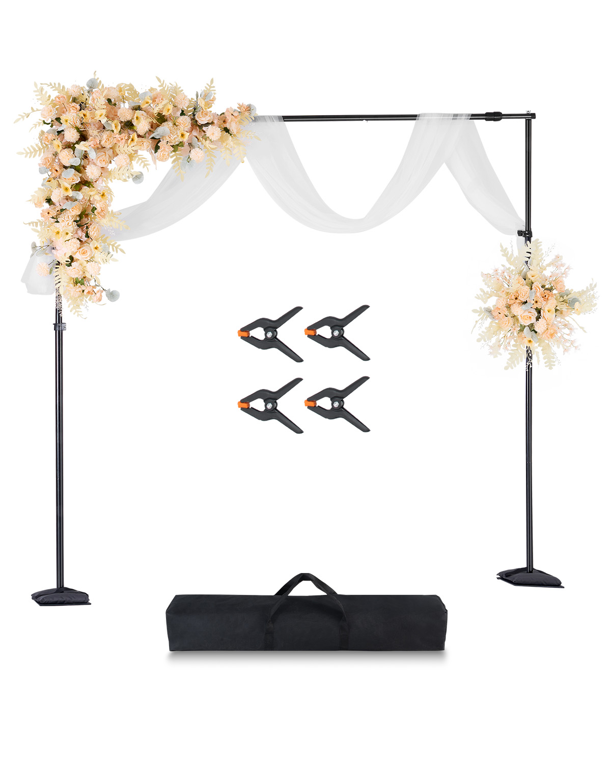 Backdrop Stand Background Stand Kit 5x6.5-12x10 ft for Party & Photo ...