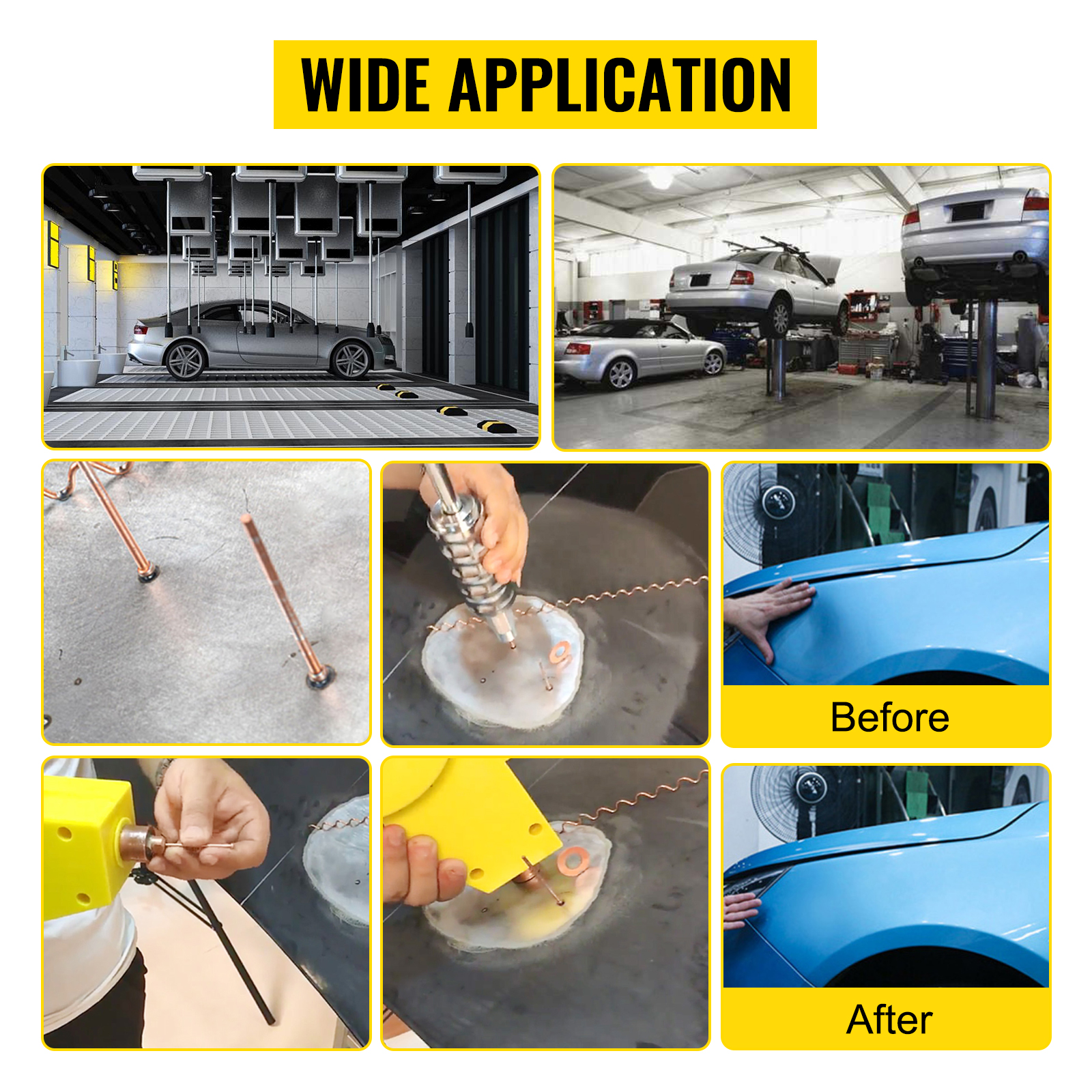 Auto Stud Welder Starter Kit Hammer Tool Electric Trigger Dent Repair ...