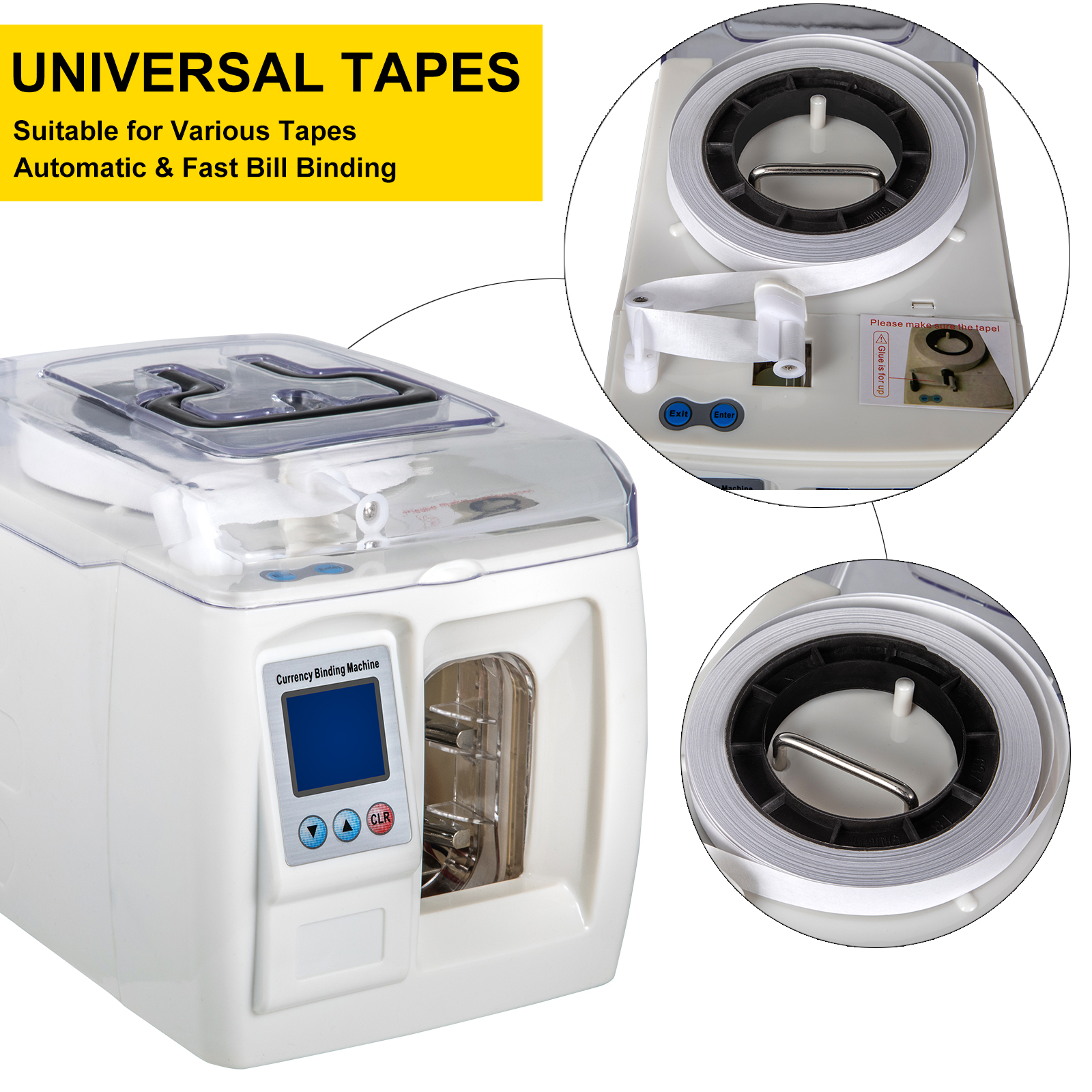 VEVOR Banknote Binding Machine Cash Currency Strapping Machine 1.5 s ...