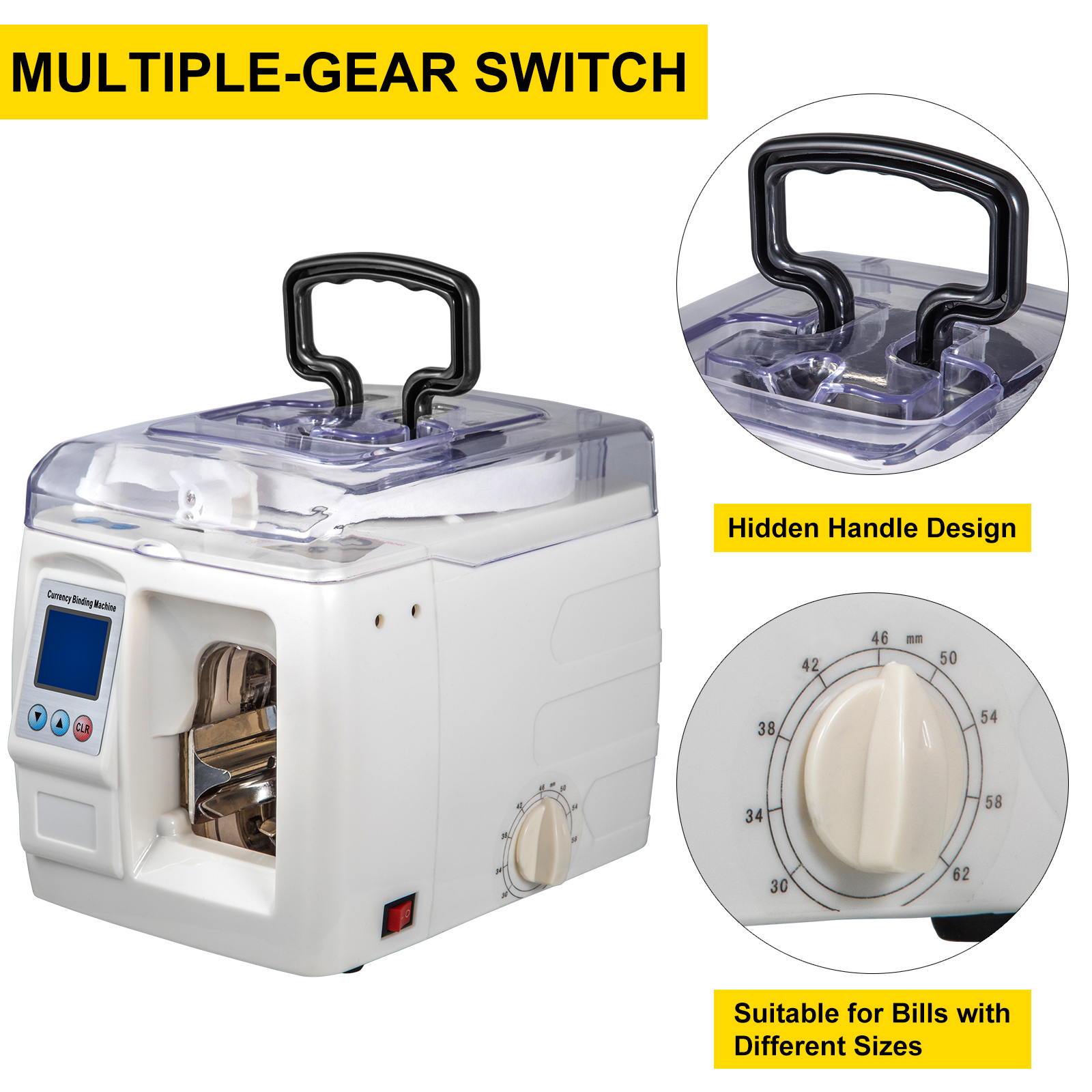 VEVOR Banknote Binding Machine Cash Currency Strapping Machine 1.5 s ...