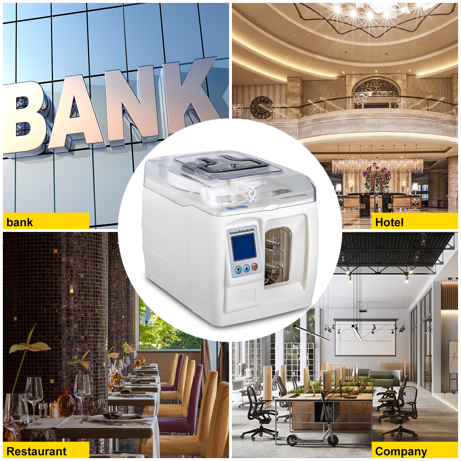 VEVOR Banknote Binding Machine, 1.5 s/Once, Automatic Money Binder w ...