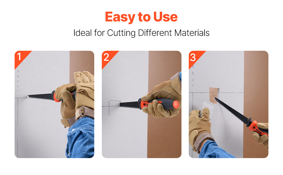 Jab Saw 6 in Keyhole Saw with Soft Grip Handle 8-In-1 Multi-Blades for ...