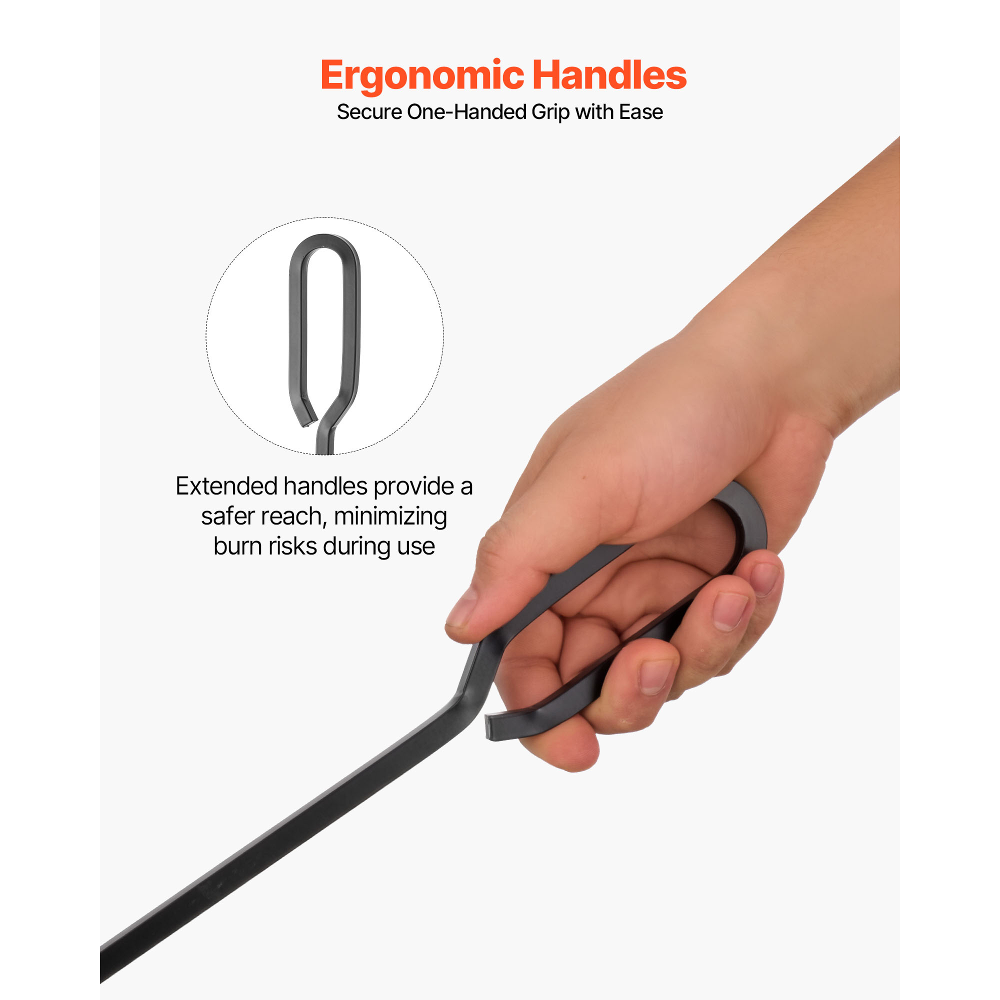 Mophorn 5-Piece Fireplace Tool Set with Stand, Includes Tongs, Ash ...