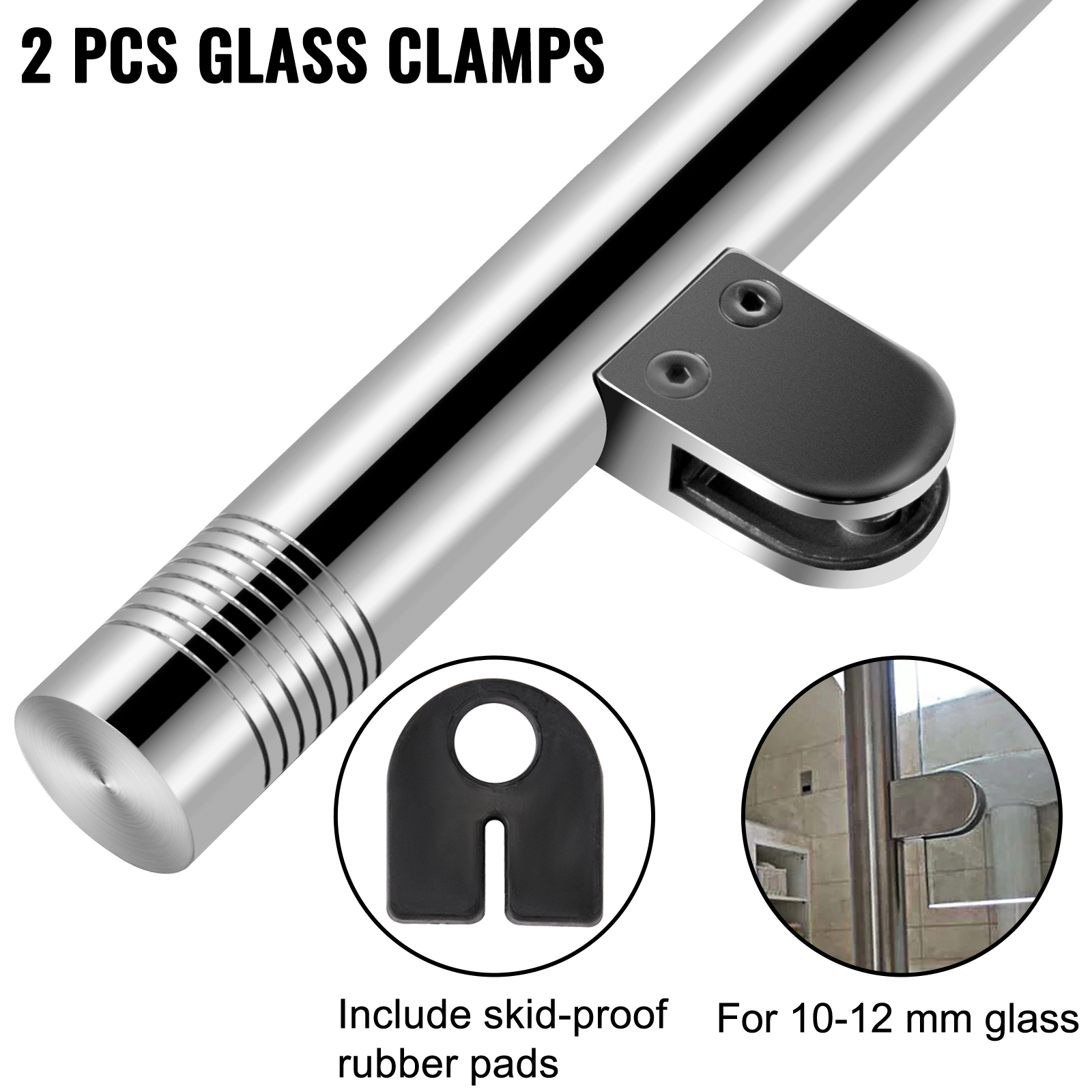 Vevor Balustrade Railing Posts, Glass Railing 41inch, Stainless Steel ...