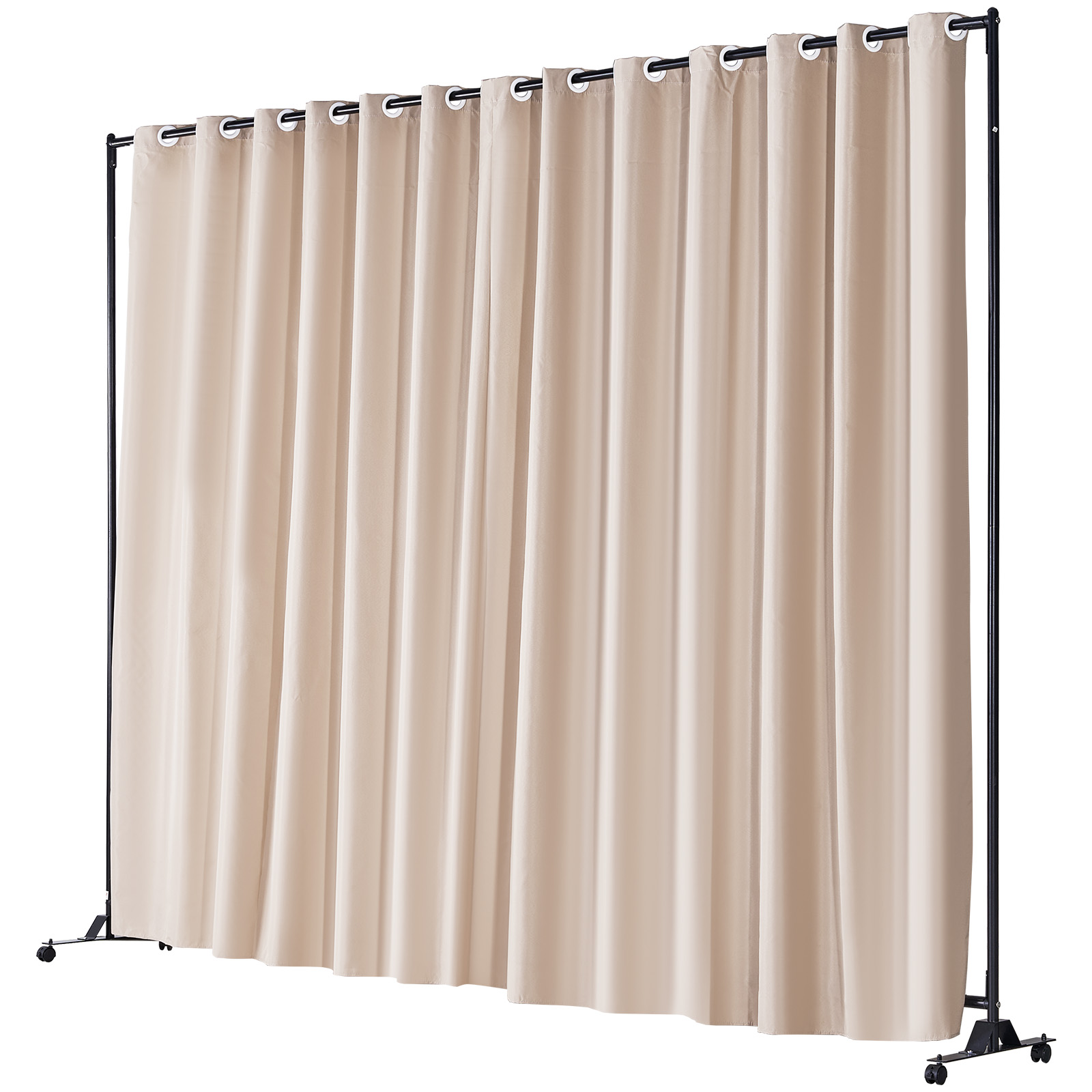 VEVOR Portable Panel Room Divider with Wheels Privacy Screen Curtain ...