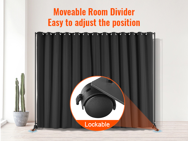 VEVOR Room Divider, 8 ft x 10 ft Portable Panel Room Divider with ...